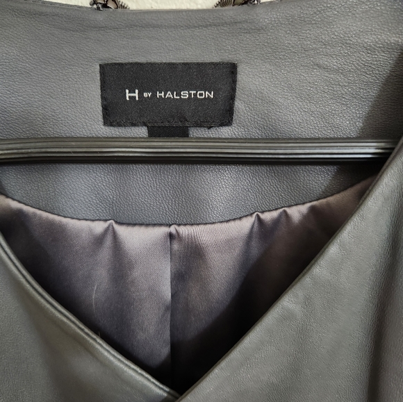 H by Halston | Jackets & Coats | Leather Jacket | Poshmark